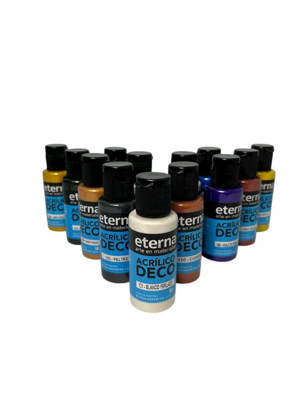 Acrilico Eterna. 50ml.colores metalicos – Liberia Comercial – Dimaq XXI